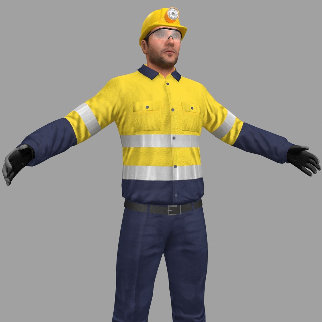 Miner Safety Worker 3D Model - TurboSquid 1355776
