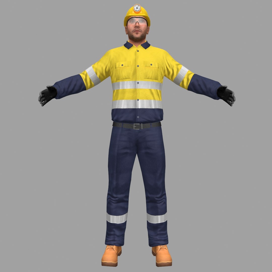 Miner Safety Worker 3D Model - TurboSquid 1355776