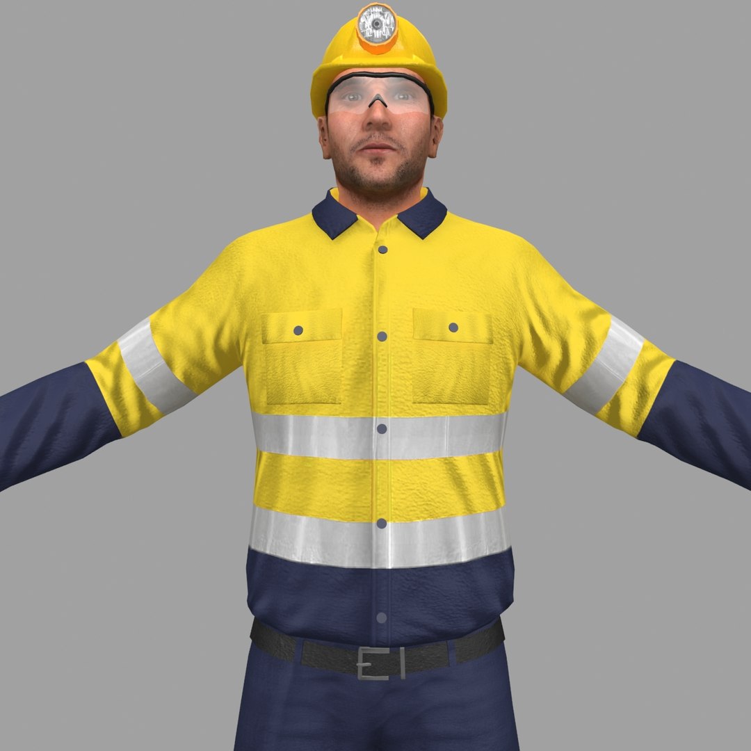 Miner Safety Worker 3D Model - TurboSquid 1355776