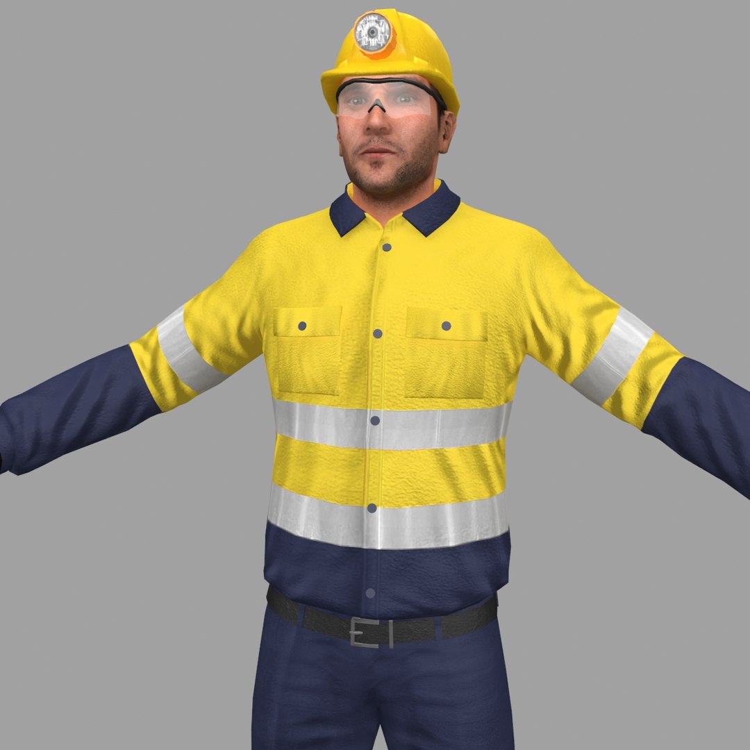 Miner Safety Worker 3D Model - TurboSquid 1355776