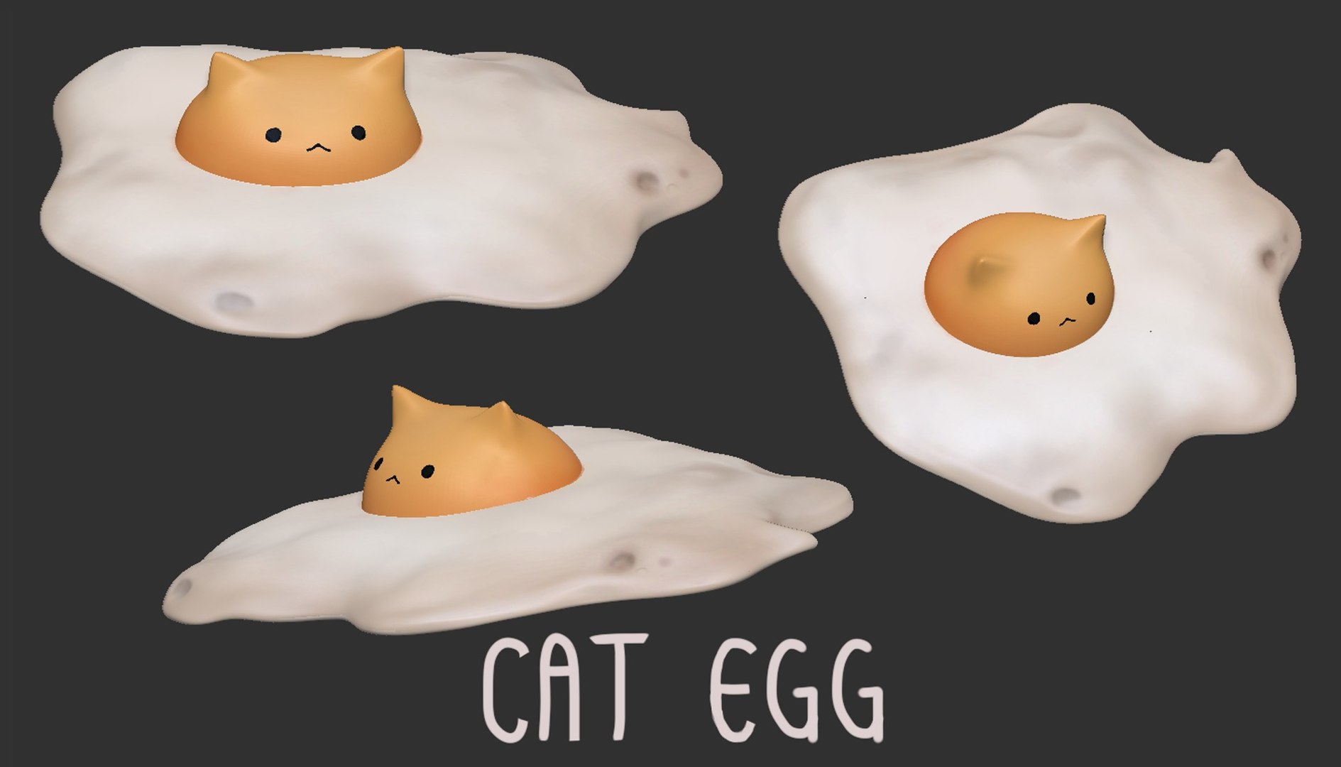 3D Cat Egg - TurboSquid 2232592