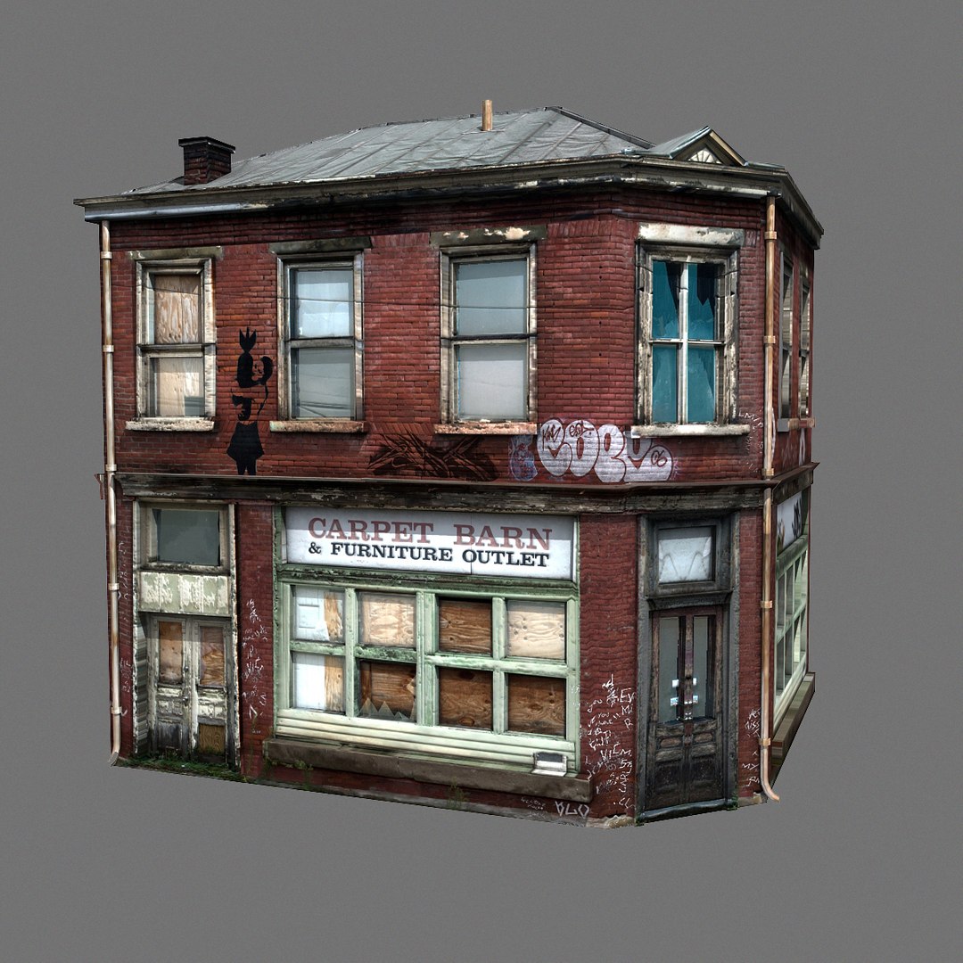 Free Realistic Old Building 3d Model
