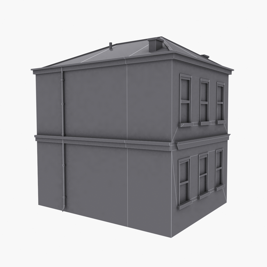 free realistic old building 3d model