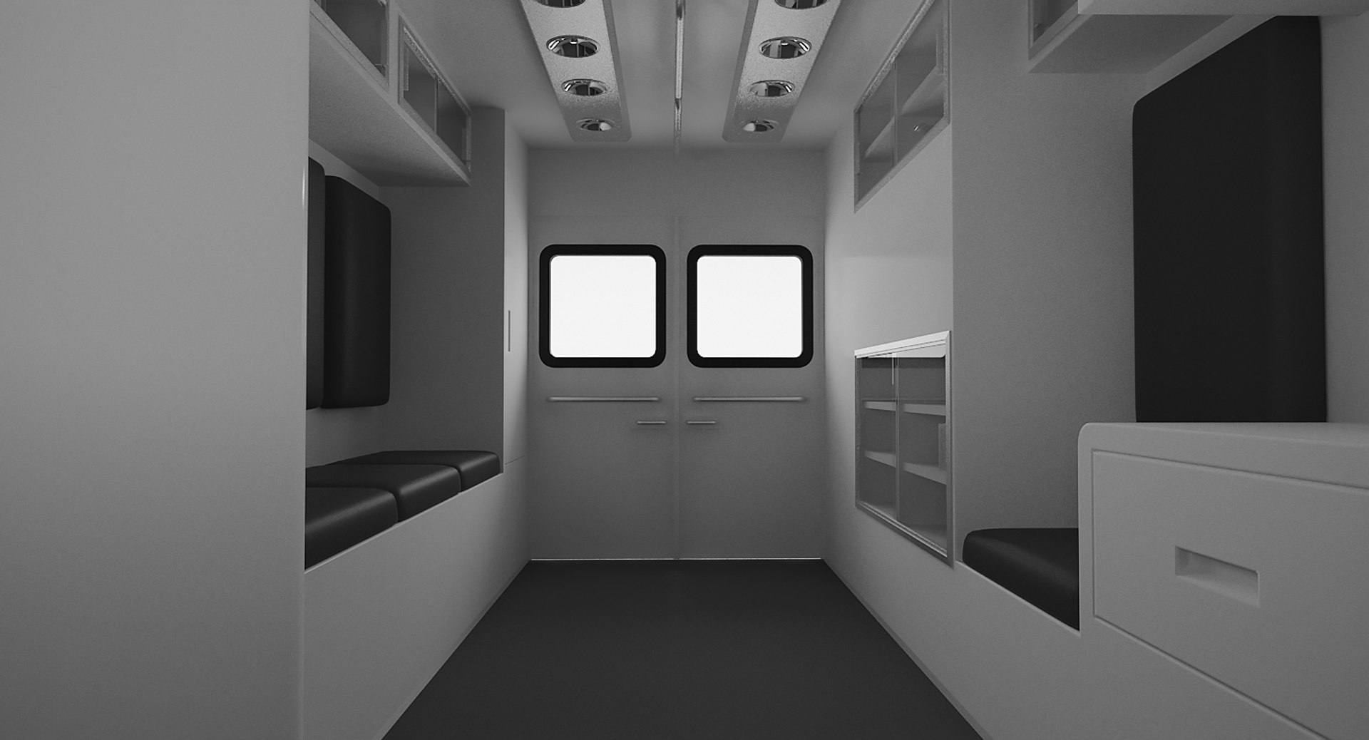 3D Model E-series Ambulance Interior - TurboSquid 1401795