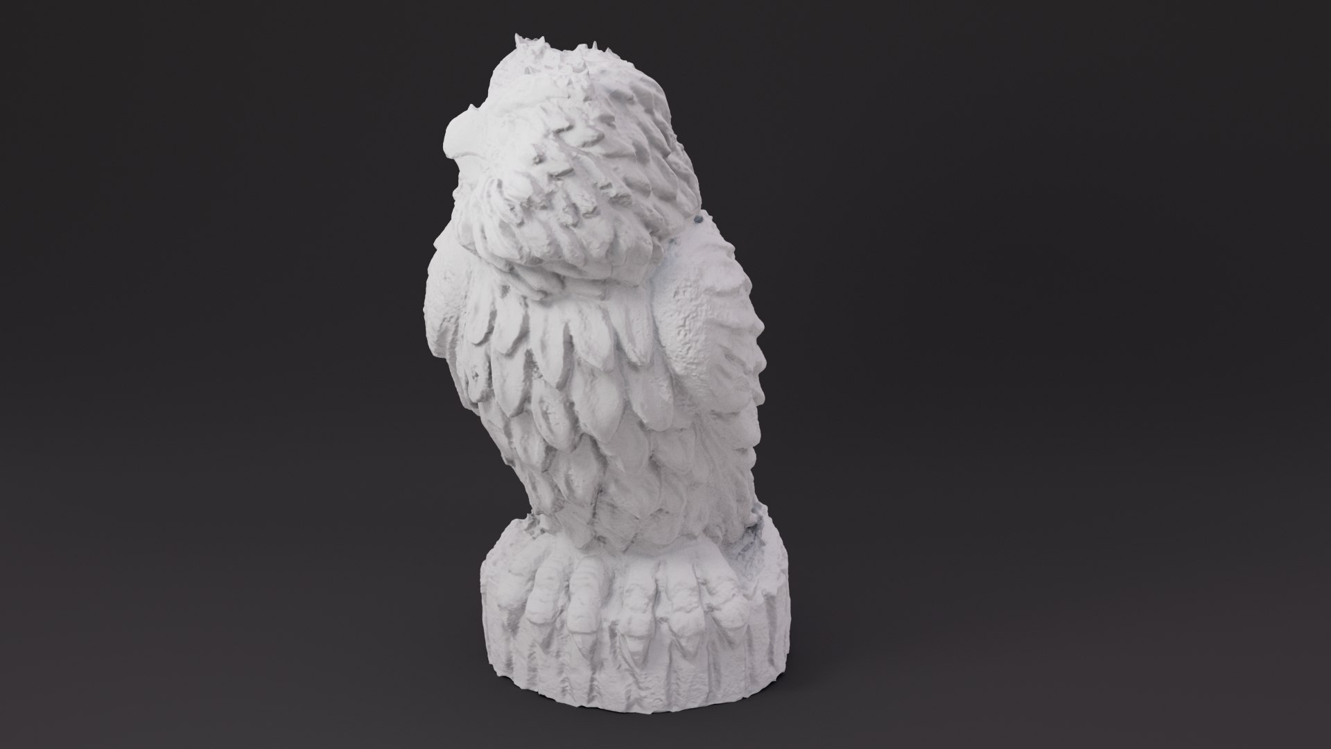 Large aged garden outdoor owl meter statue 3D model high quality 3D ...