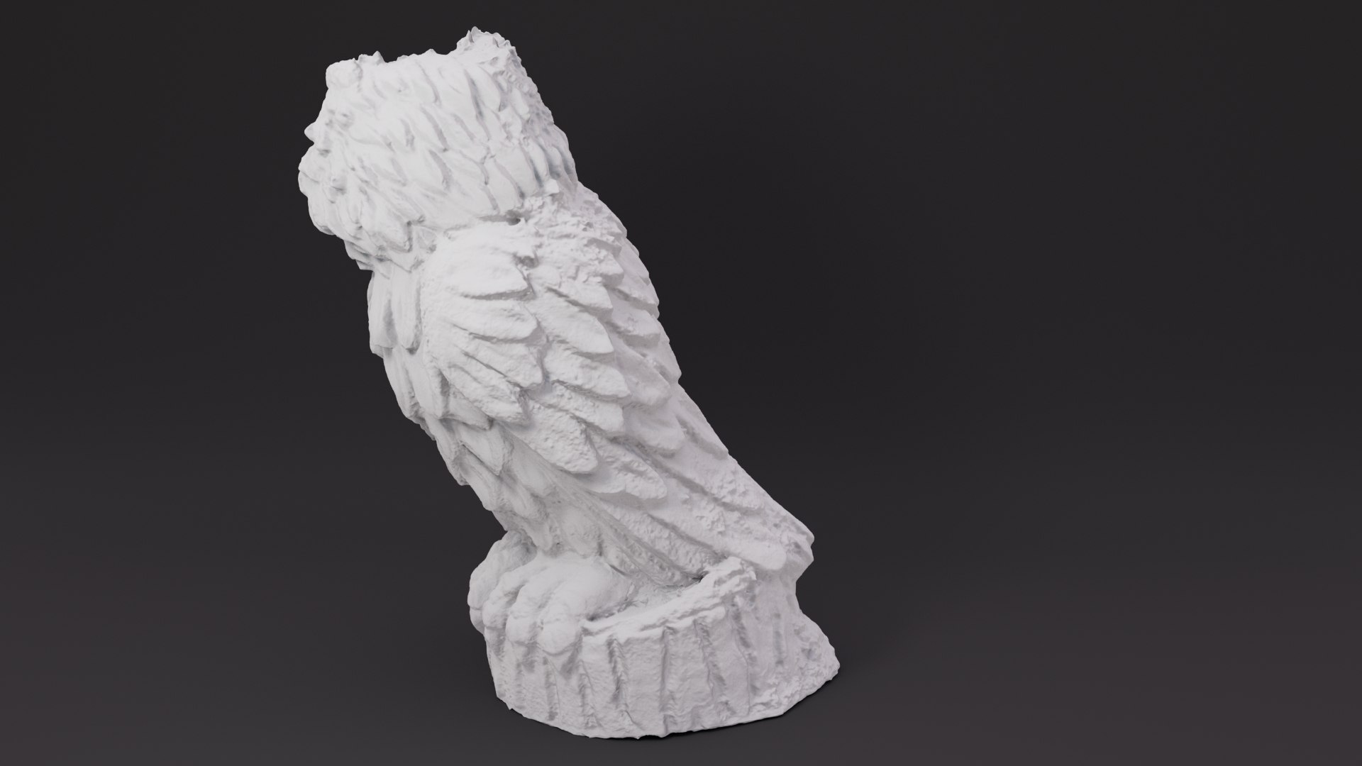 Large aged garden outdoor owl meter statue 3D model high quality 3D ...