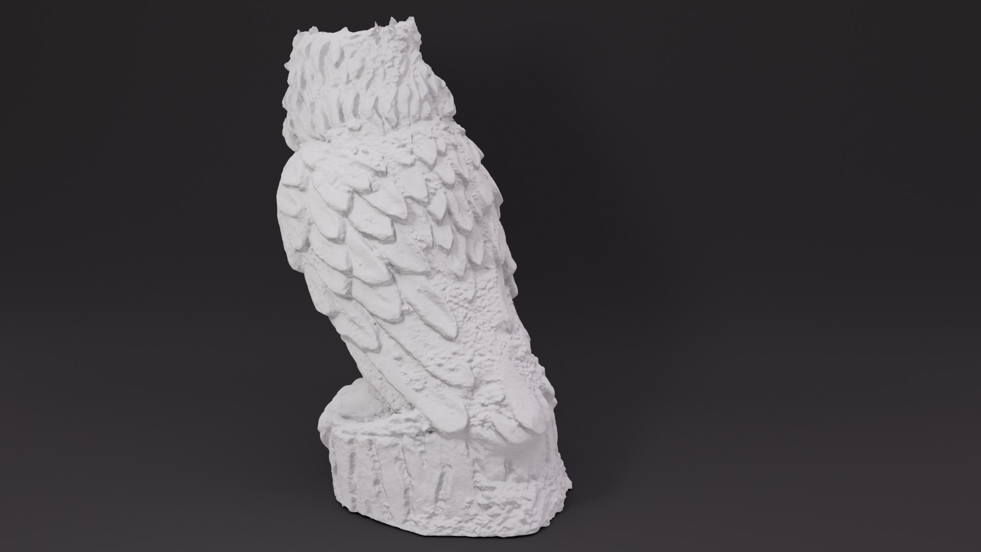 Large Aged Garden Outdoor Owl Meter Statue 3D Model High Quality 3D ...