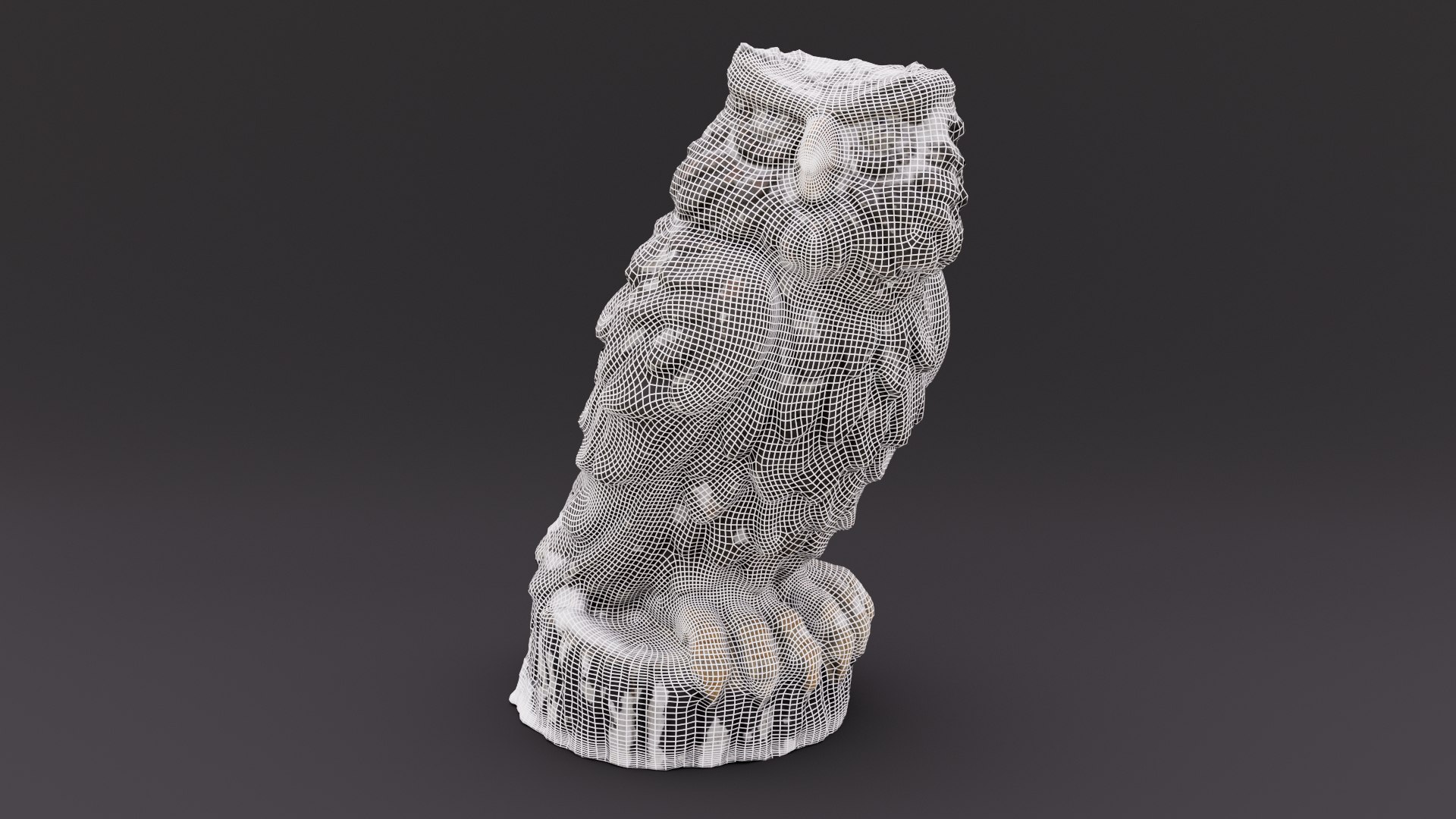 Large Aged Garden Outdoor Owl Meter Statue 3D Model High Quality 3D ...