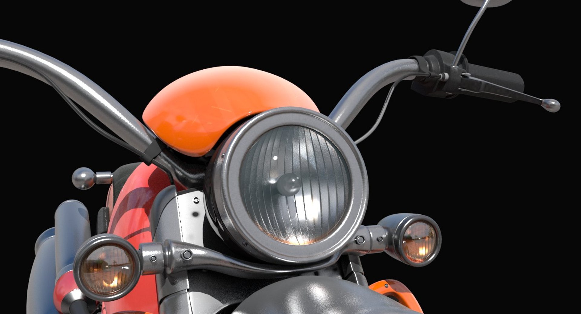 3d model rigged harley davidson