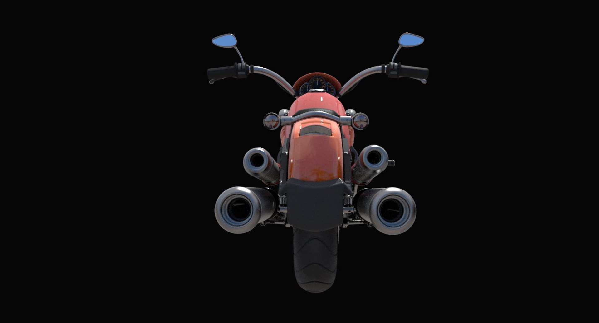 3d model rigged harley davidson