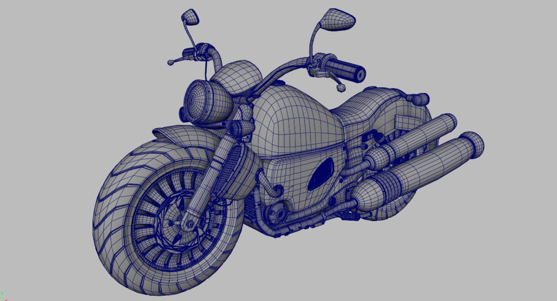 3d model rigged harley davidson