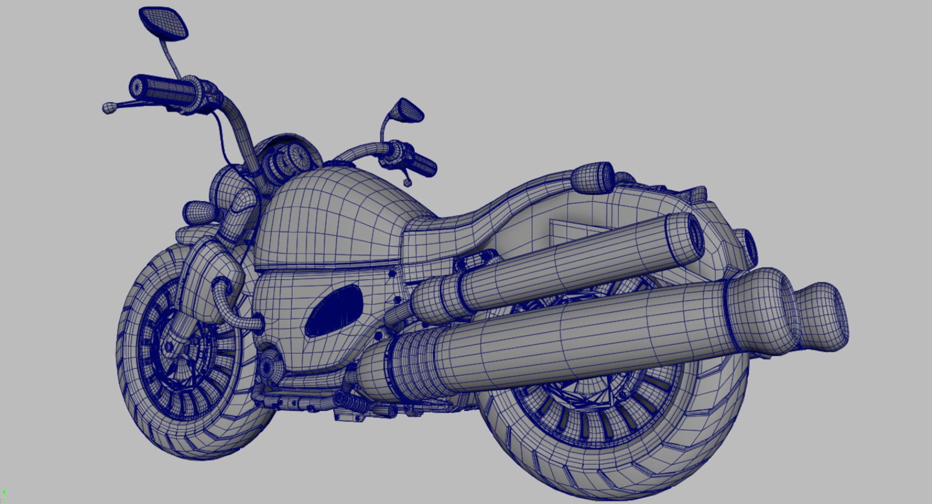 3d model rigged harley davidson