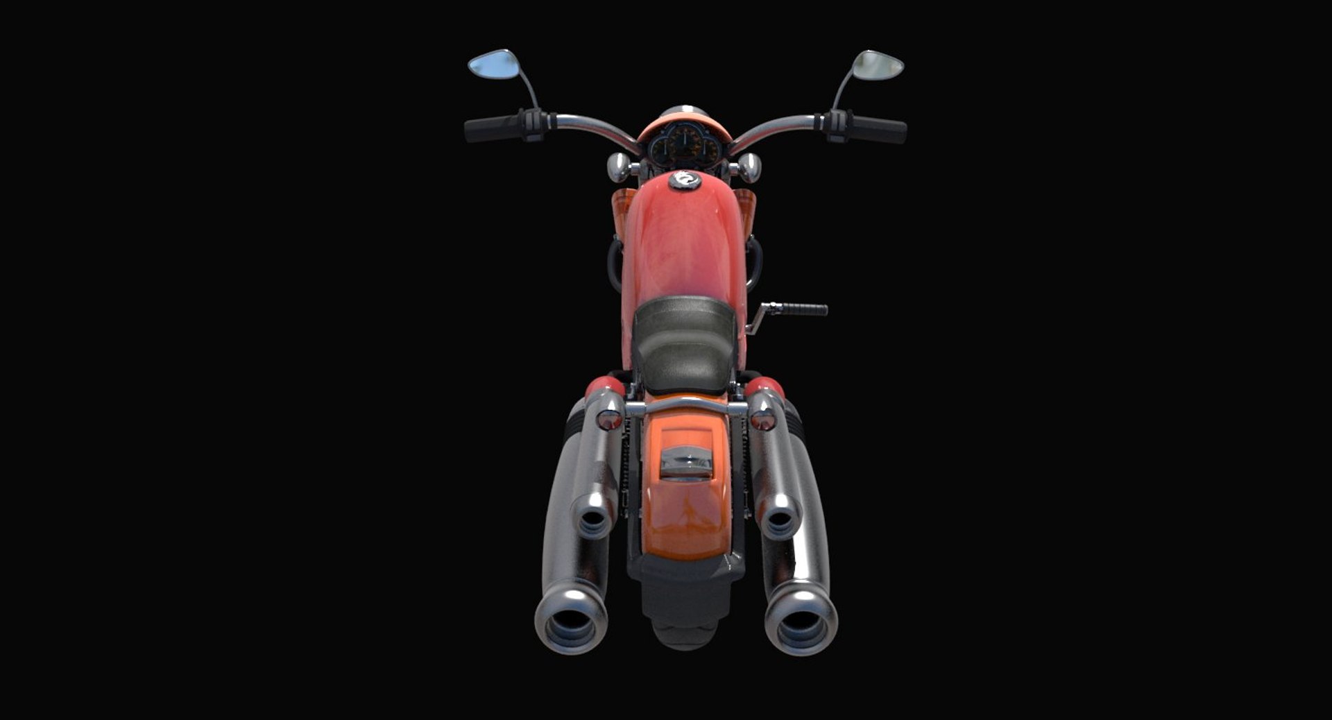 3d model rigged harley davidson