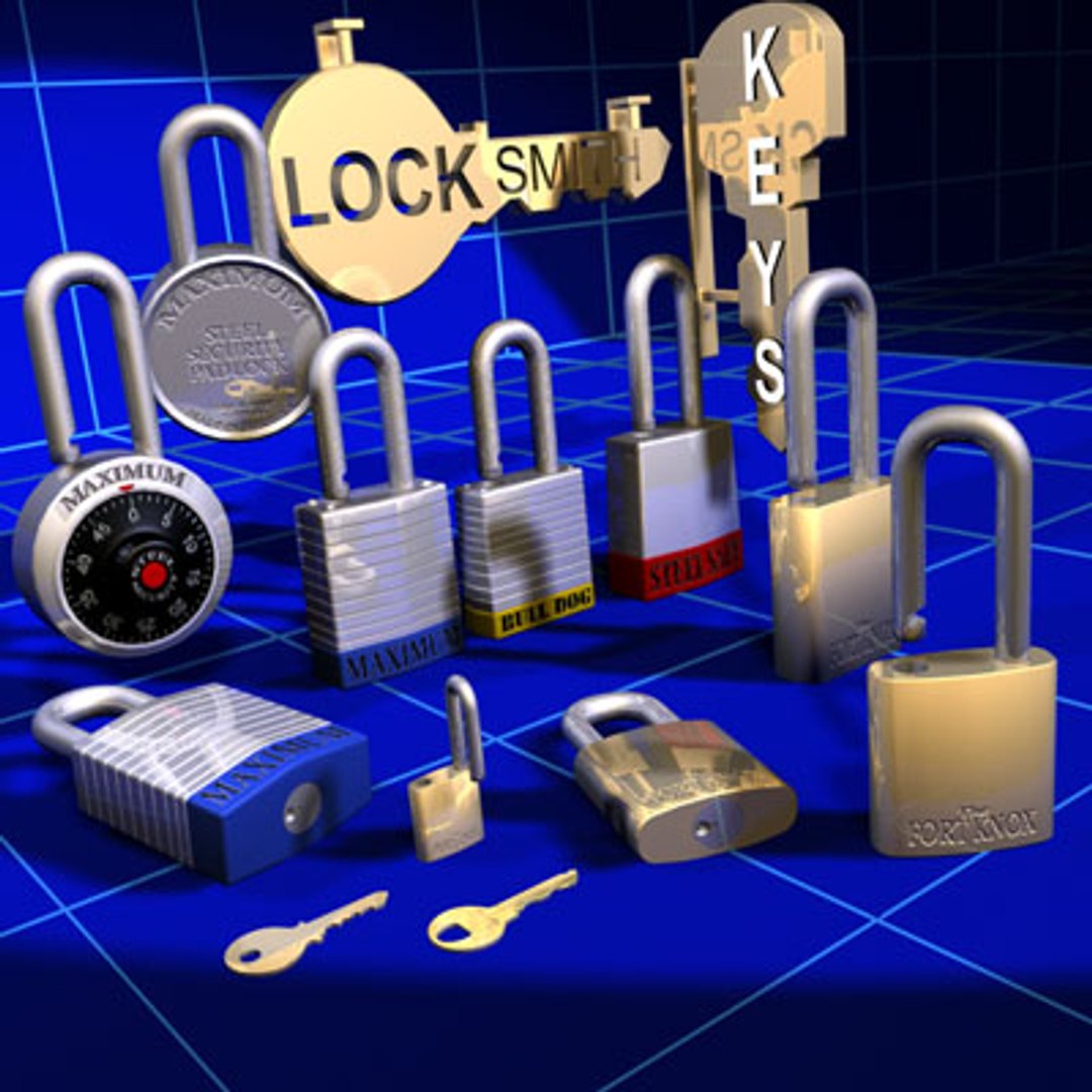 3dsmax Locks Keys Sign 01