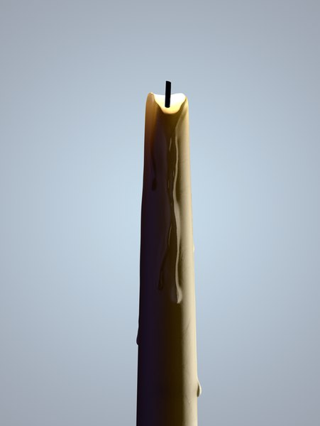 candle wax 3d c4d