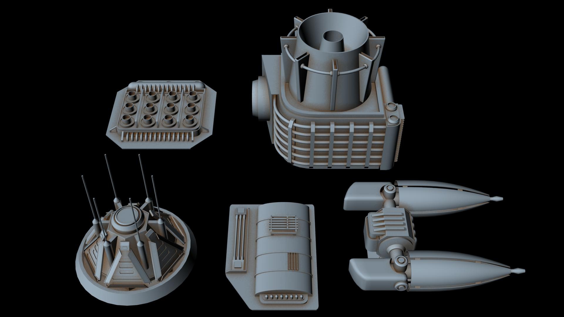 3D Starship Greeble 5 Model - TurboSquid 1206716