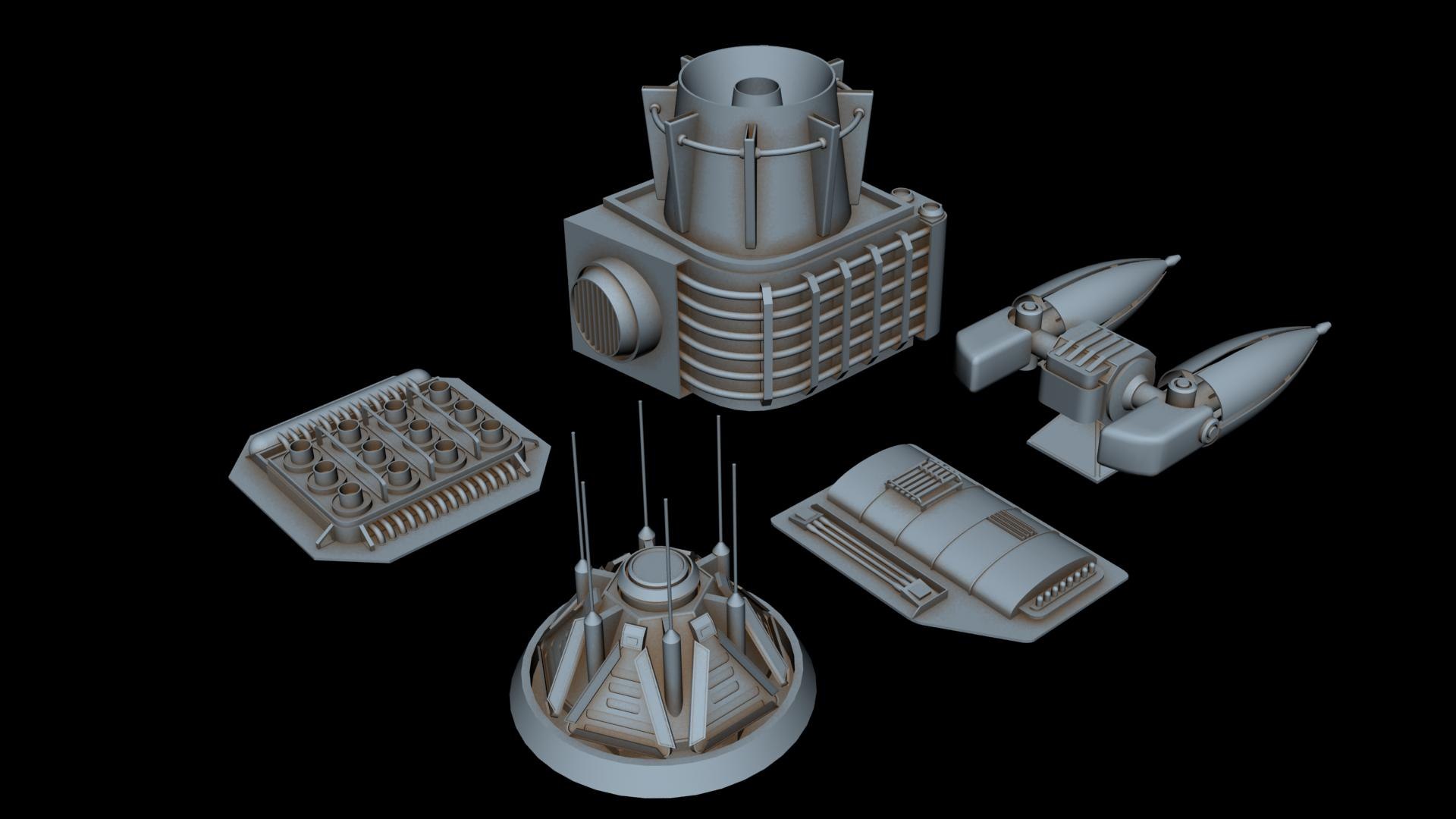 3D Starship Greeble 5 Model - TurboSquid 1206716