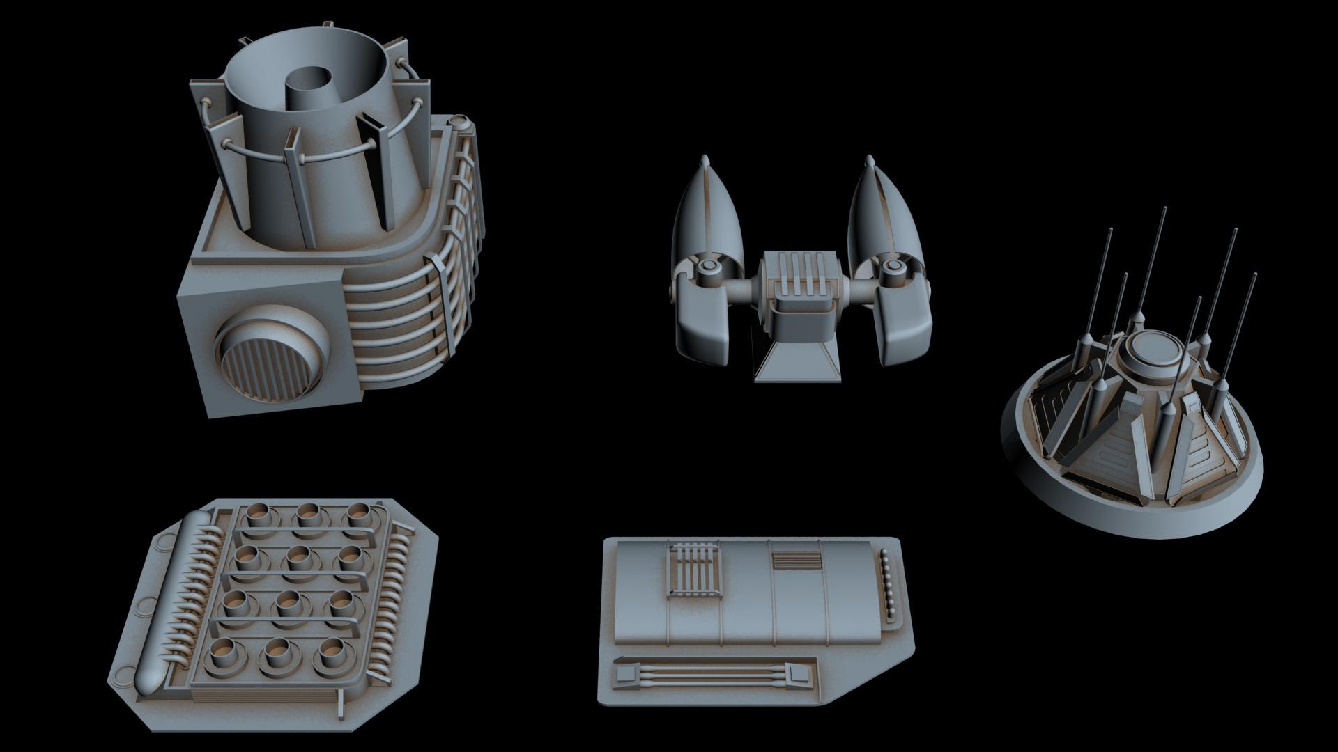 3D Starship Greeble 5 Model - TurboSquid 1206716