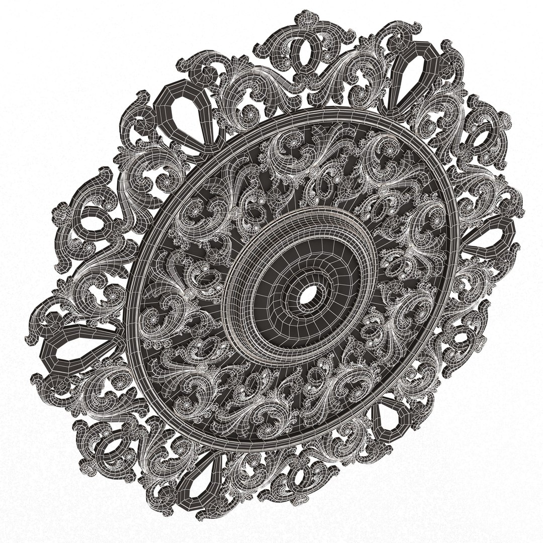 Ceiling Rosette 09 3D model - TurboSquid 2173687