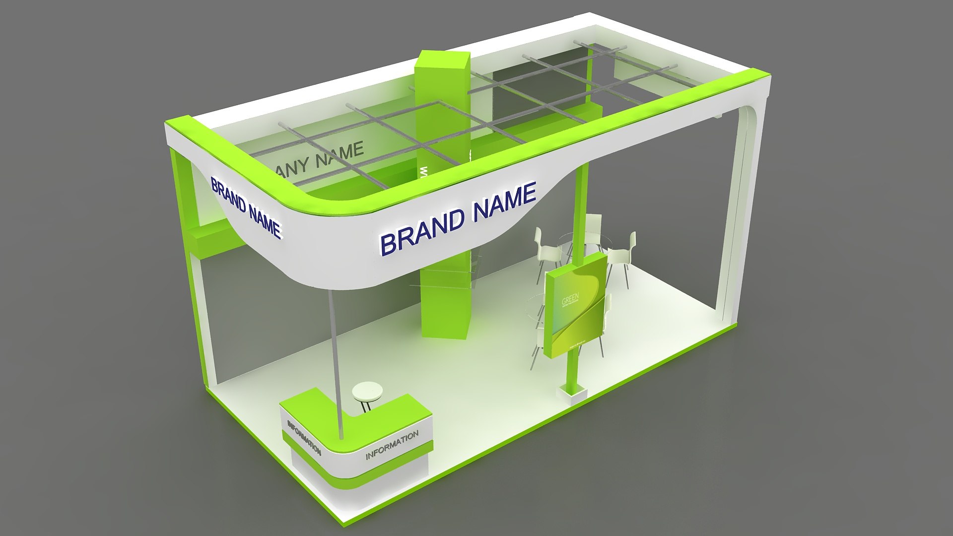 3D 3D Model Exhibition Booth Stand Stall - TurboSquid 2395544