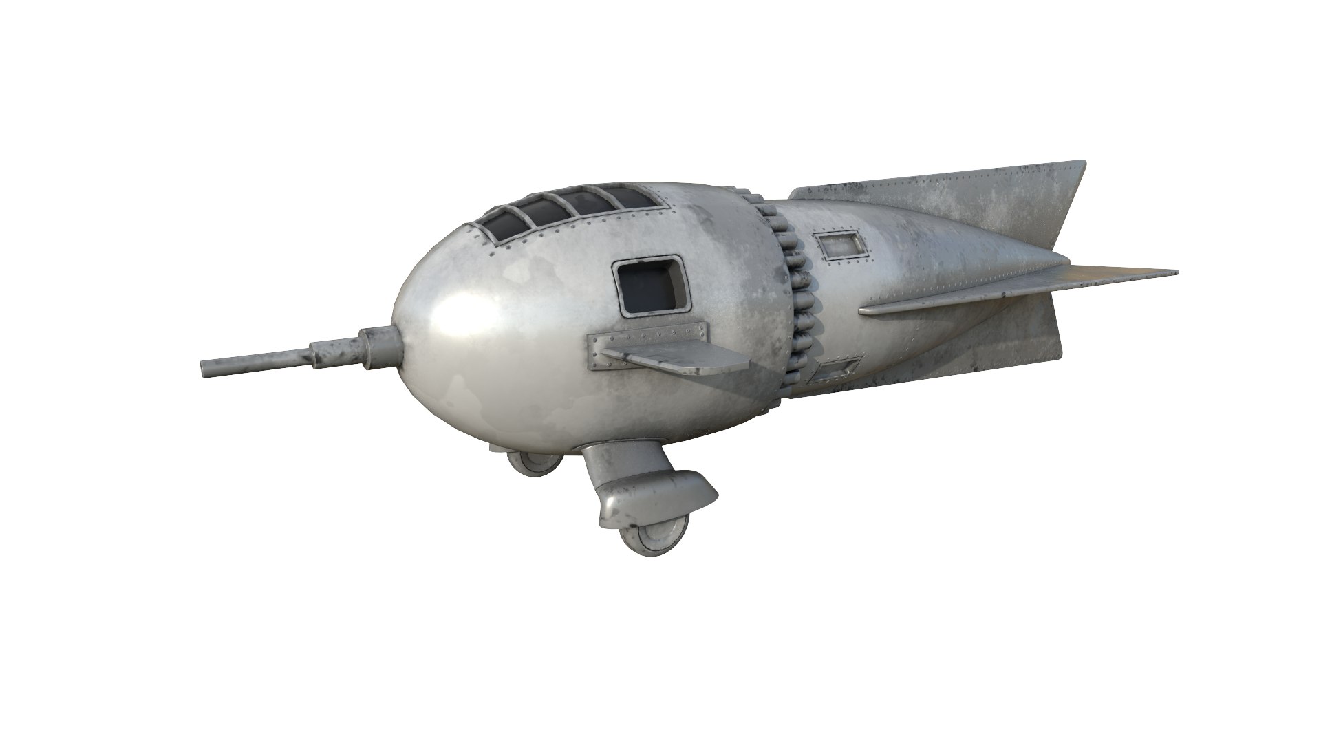 3D Flash Gordon Rocket Ship - TurboSquid 2174559