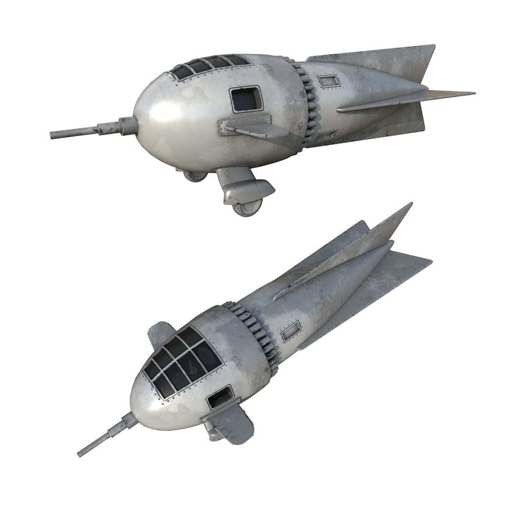 3D Flash Gordon Rocket Ship - TurboSquid 2174559