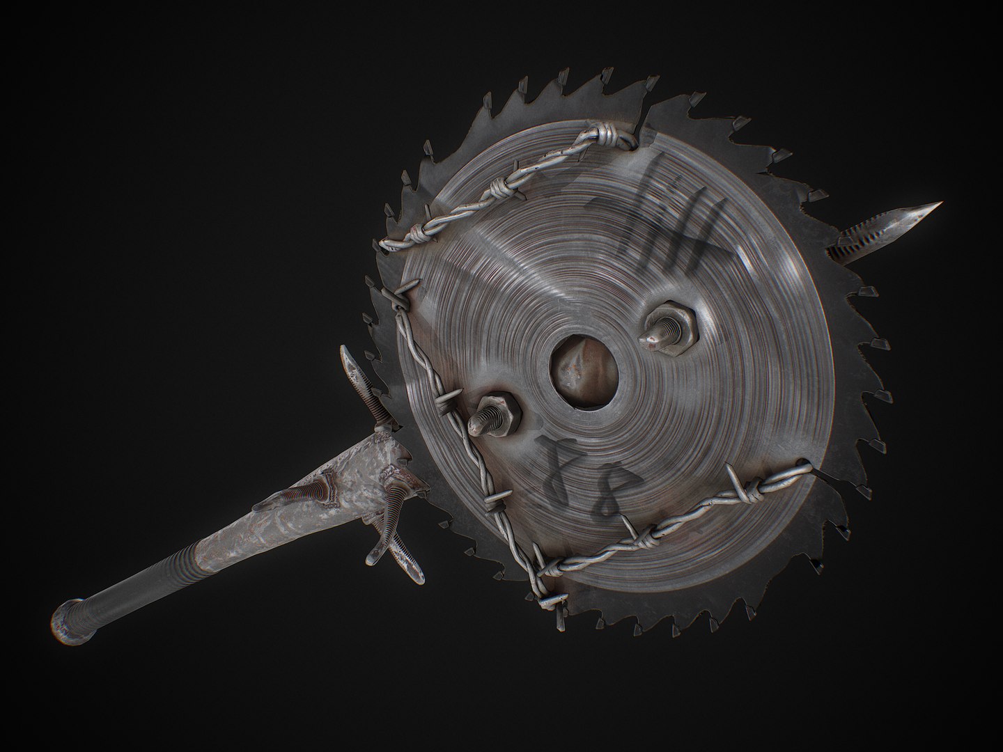Spike Blade Bat Game Asset Weapon 3D Model - TurboSquid 2105132