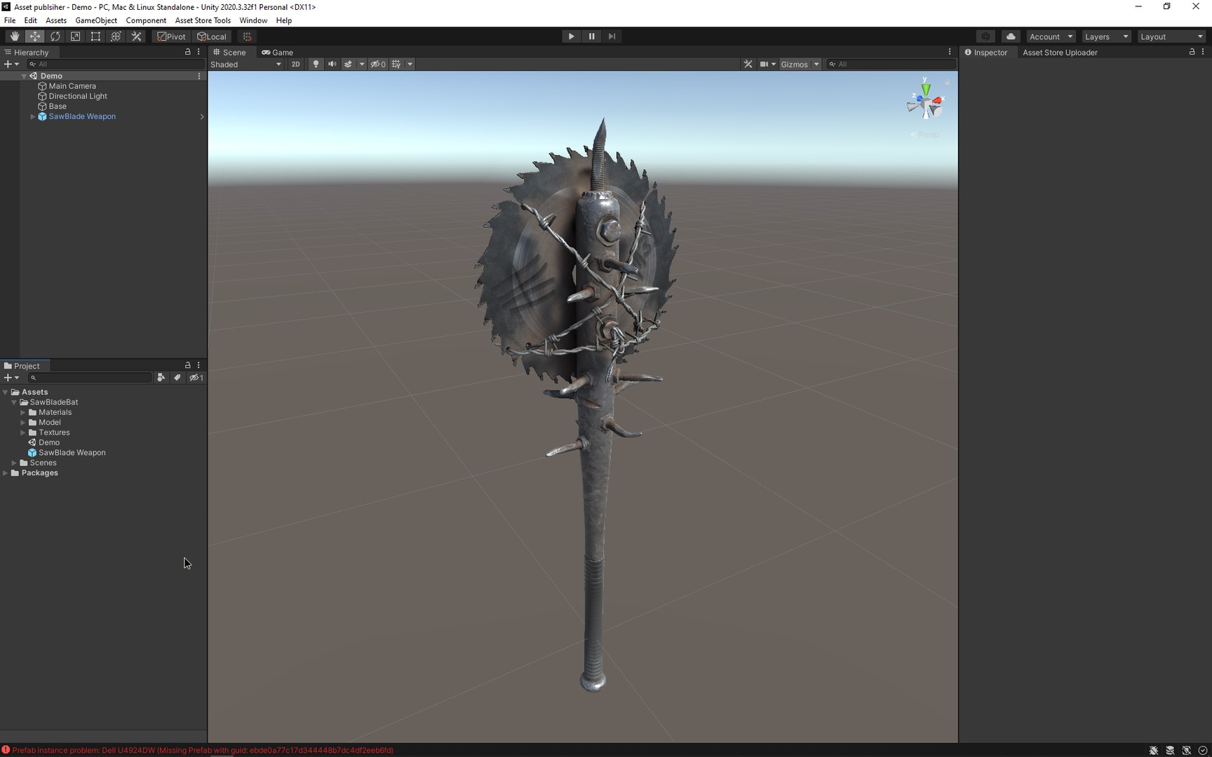 Spike Blade Bat Game Asset Weapon 3D Model - TurboSquid 2105132