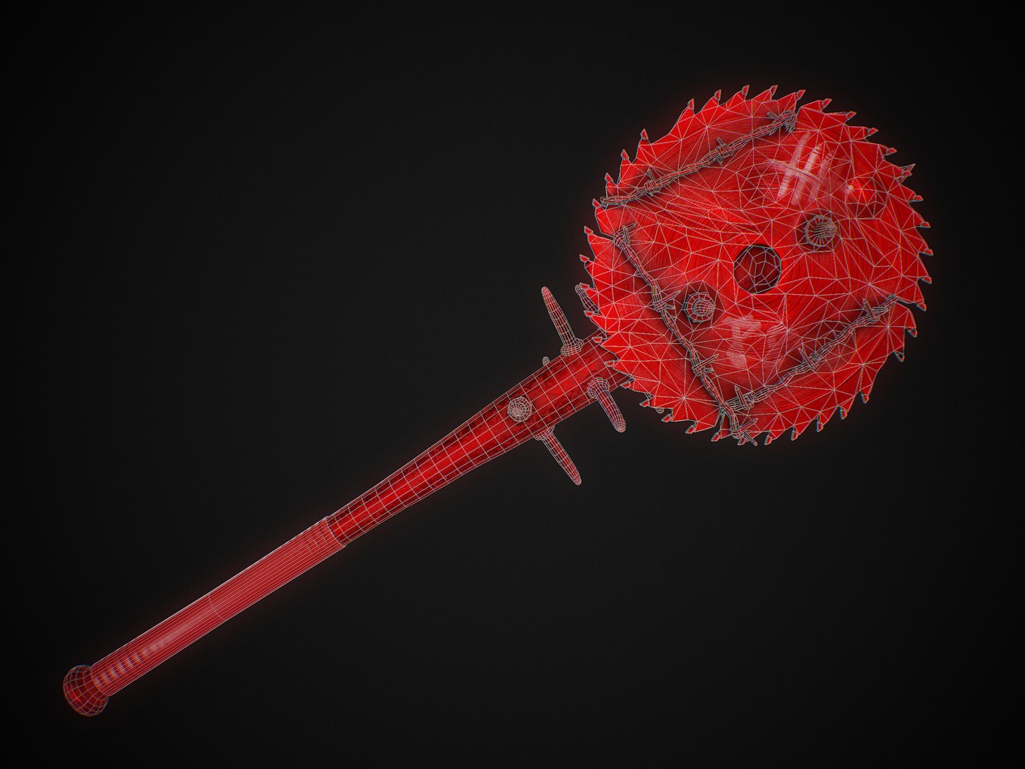 Spike Blade Bat Game Asset Weapon 3D Model - TurboSquid 2105132