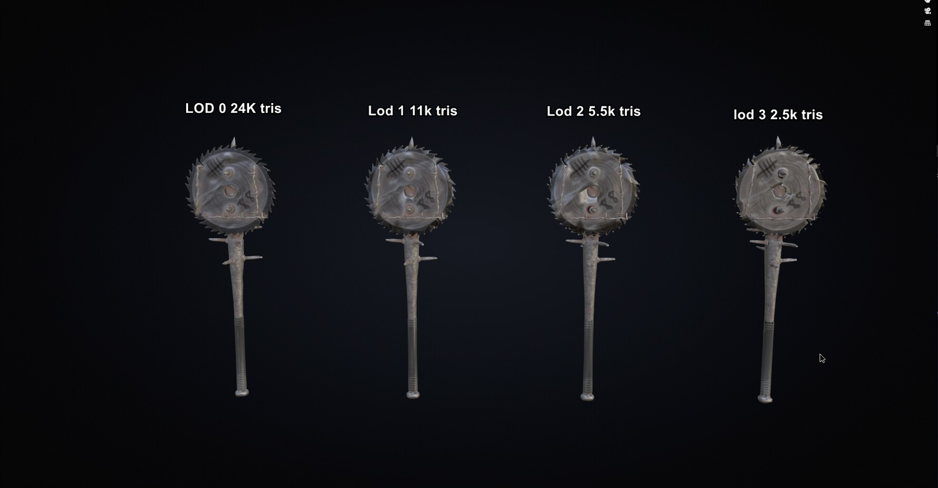 Spike Blade Bat Game Asset Weapon 3D Model - TurboSquid 2105132