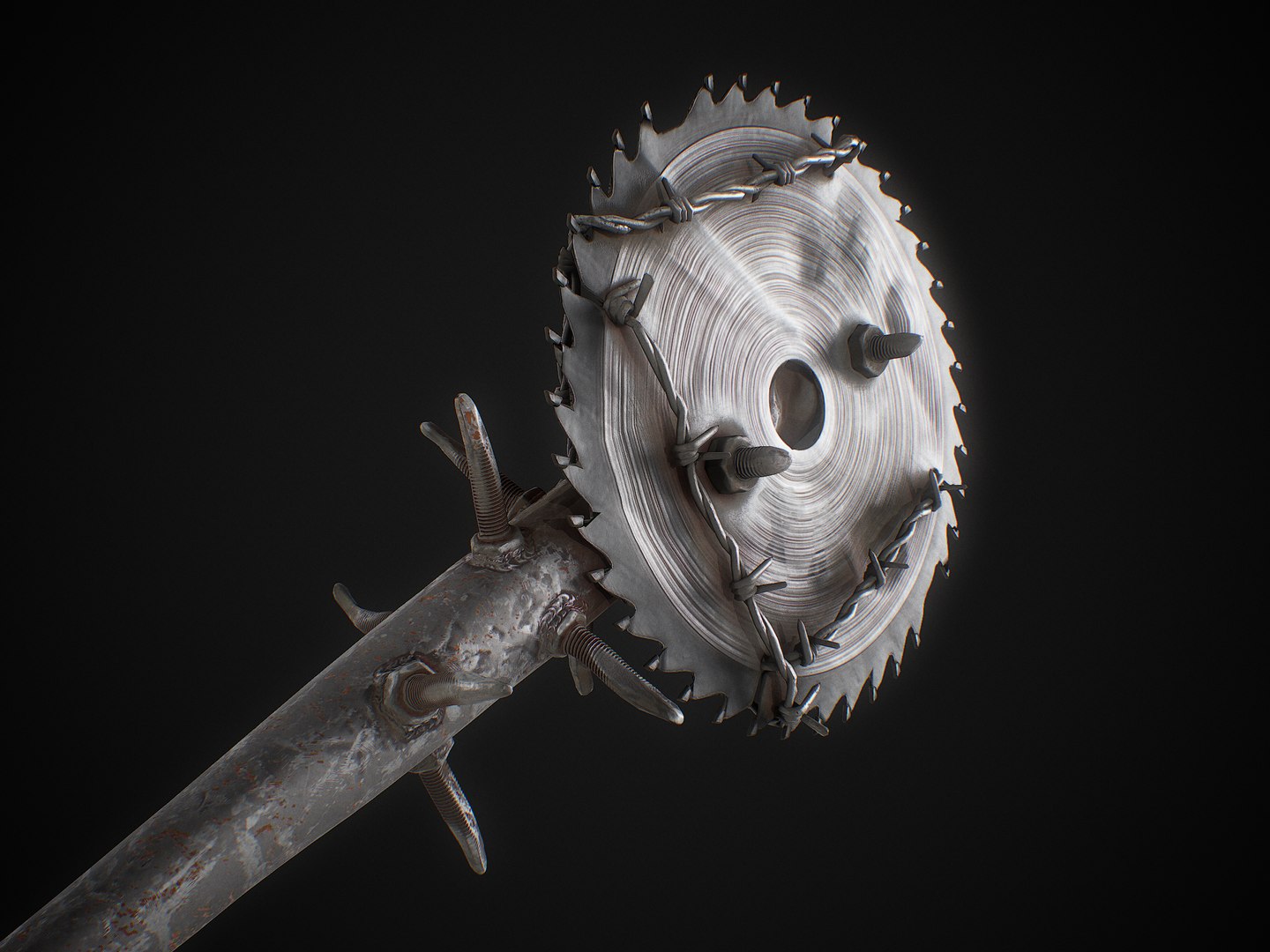Spike Blade Bat Game Asset Weapon 3D Model - TurboSquid 2105132