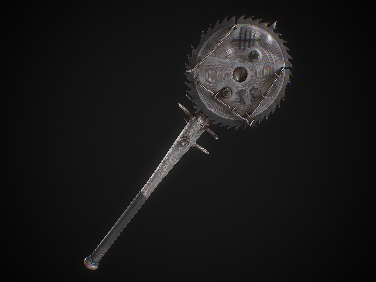 Spike Blade Bat Game Asset Weapon 3D Model - TurboSquid 2105132