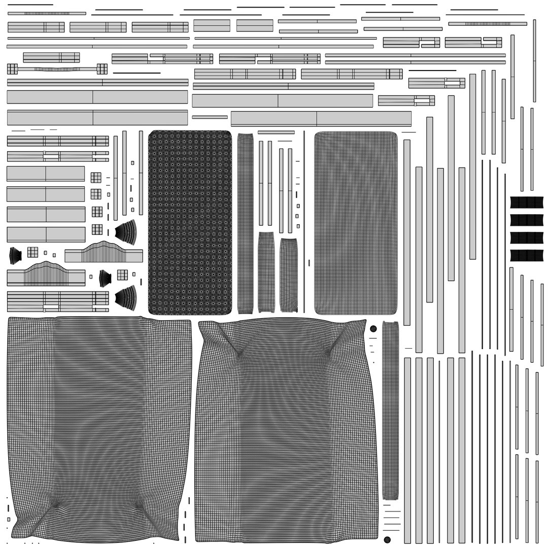 Rustic Single Bed - Country Wooden Bed 3D Model - TurboSquid 2519587