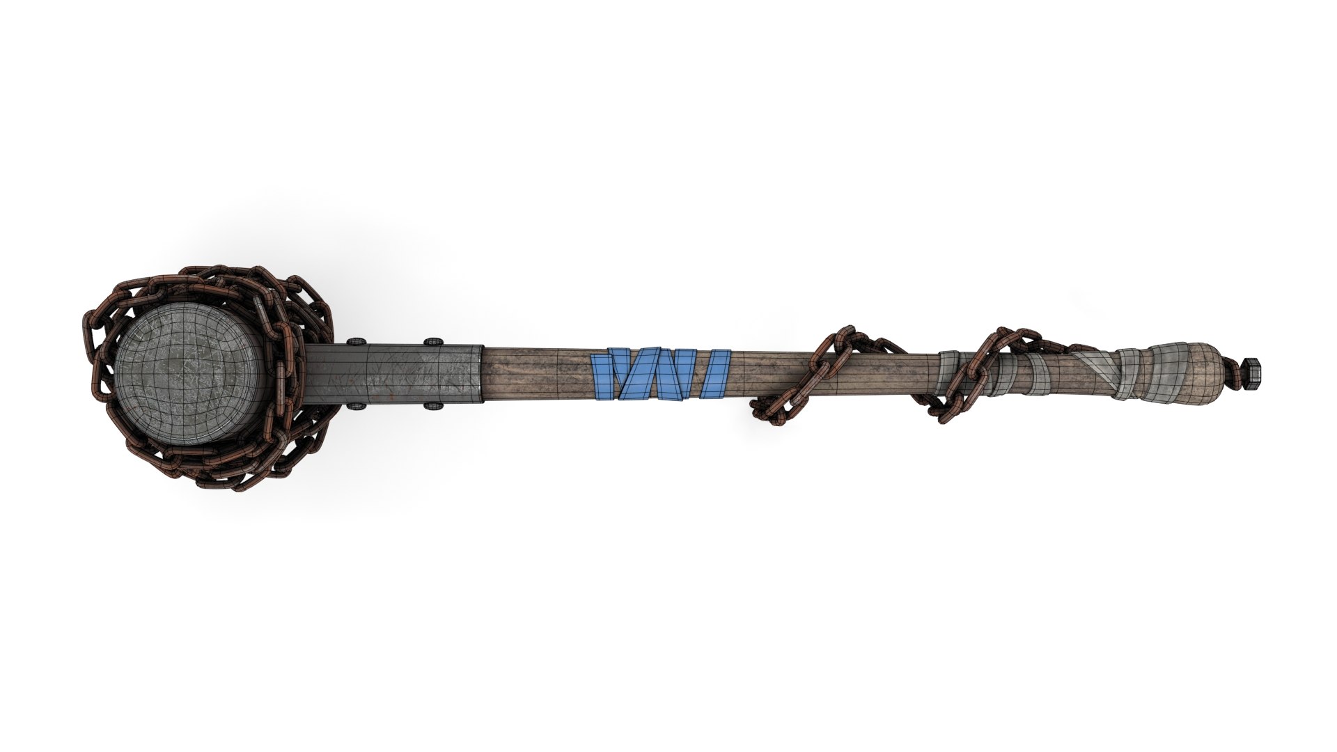 War Hammer With Chain Model - TurboSquid 1758934