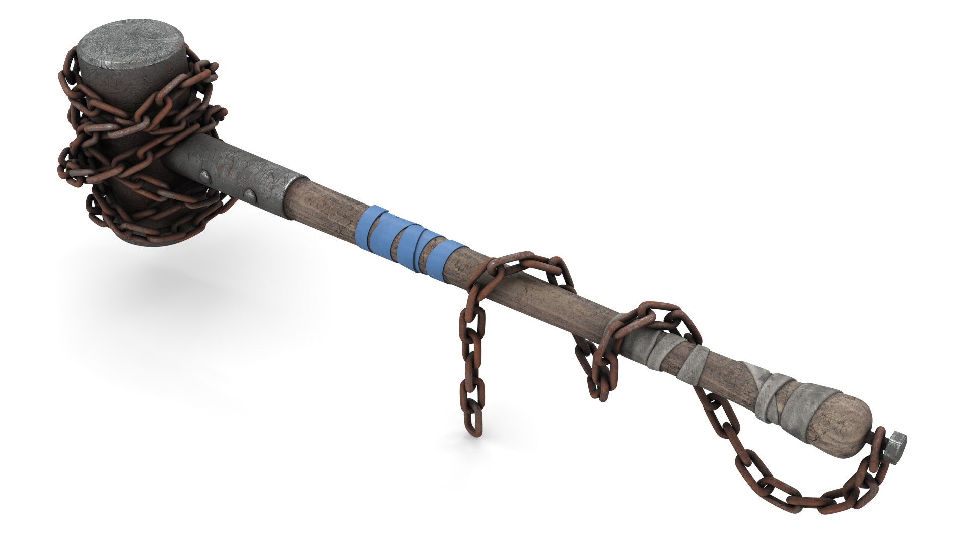 War Hammer With Chain Model - TurboSquid 1758934