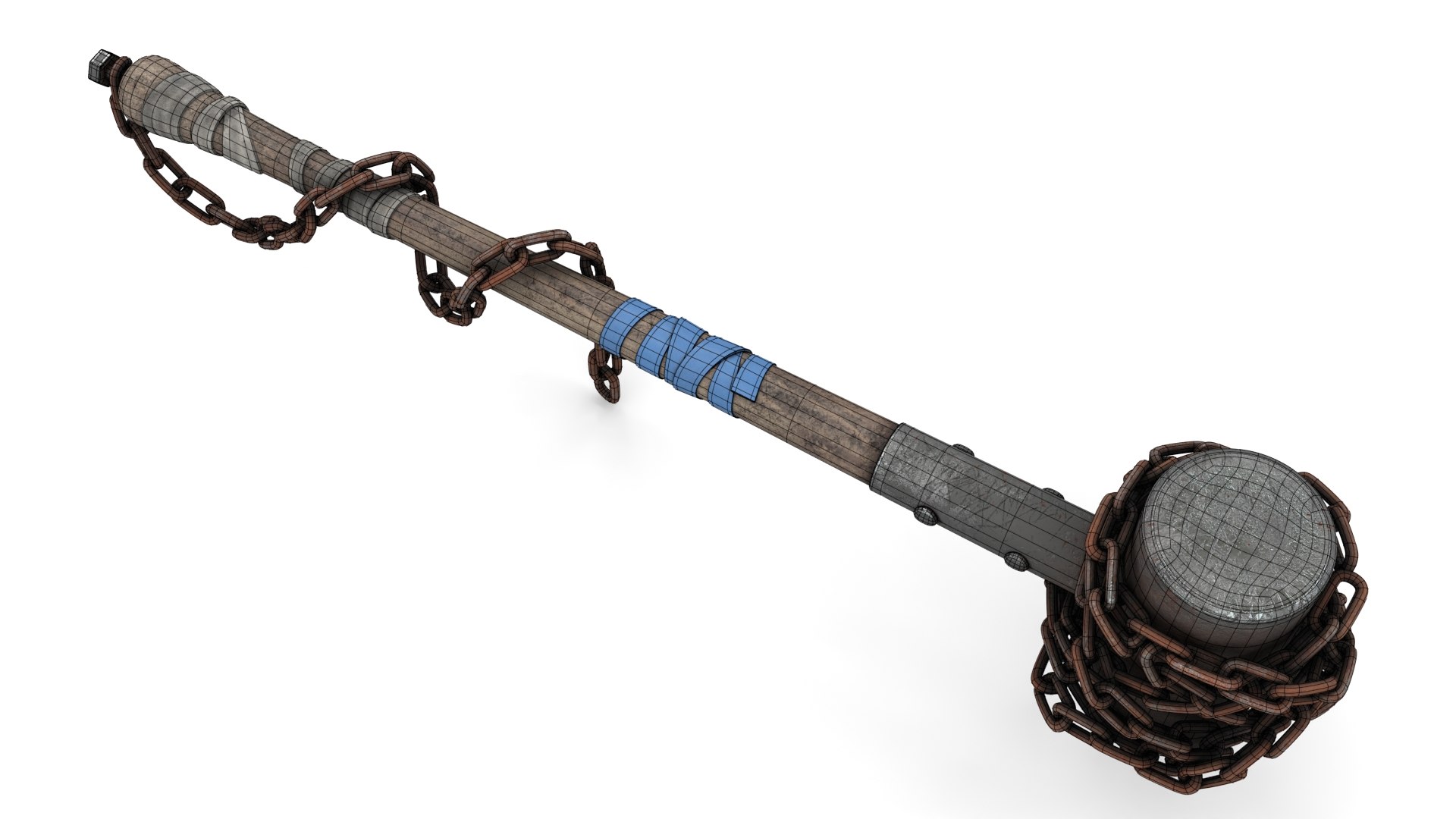 War Hammer With Chain Model - TurboSquid 1758934