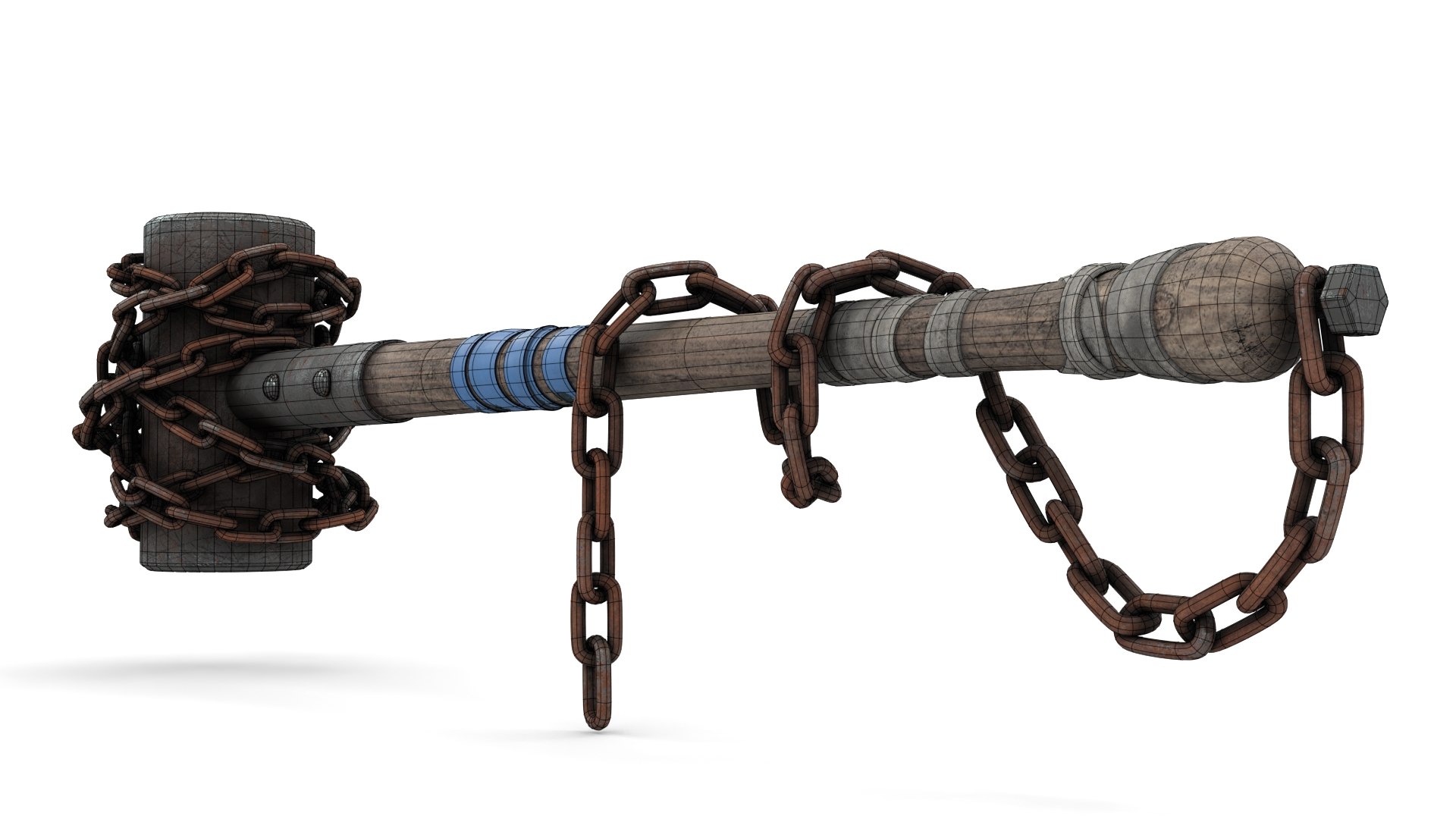 War Hammer With Chain Model - TurboSquid 1758934