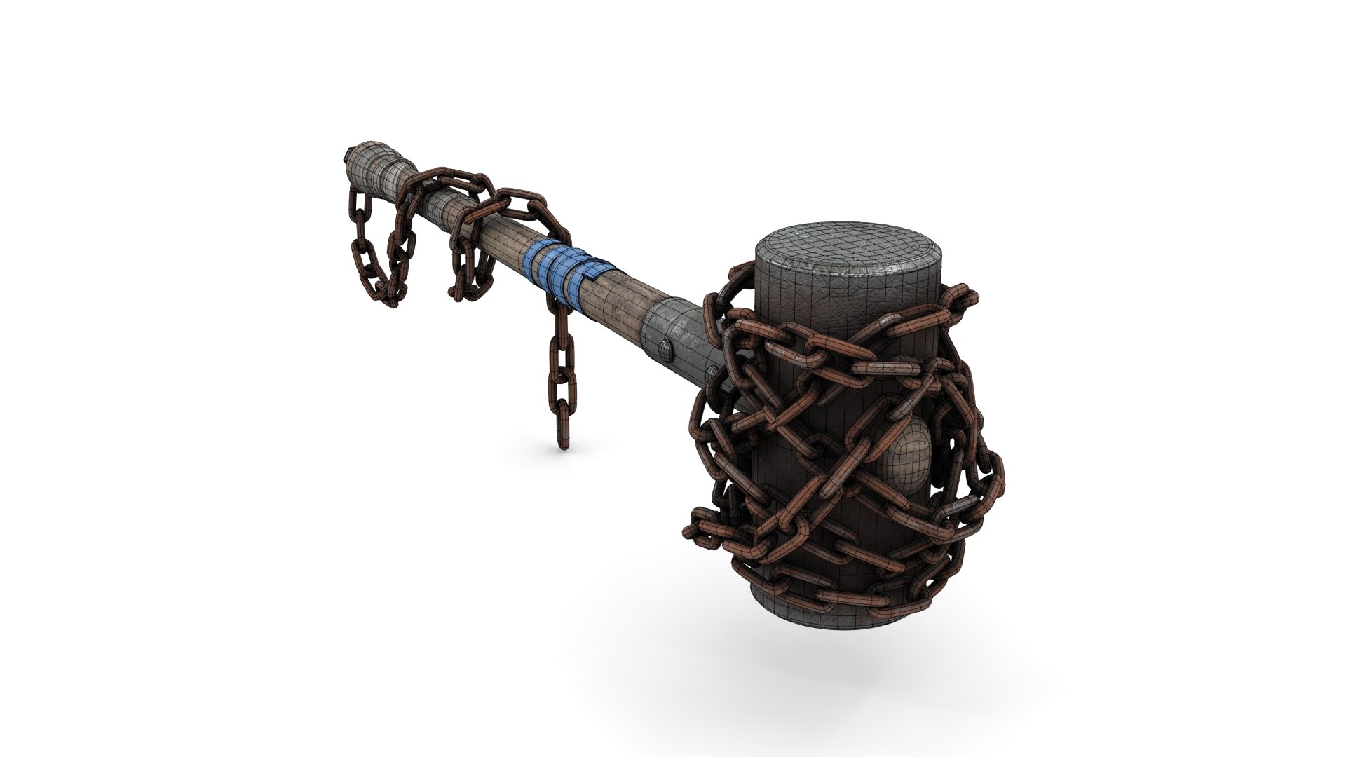War Hammer With Chain Model - TurboSquid 1758934