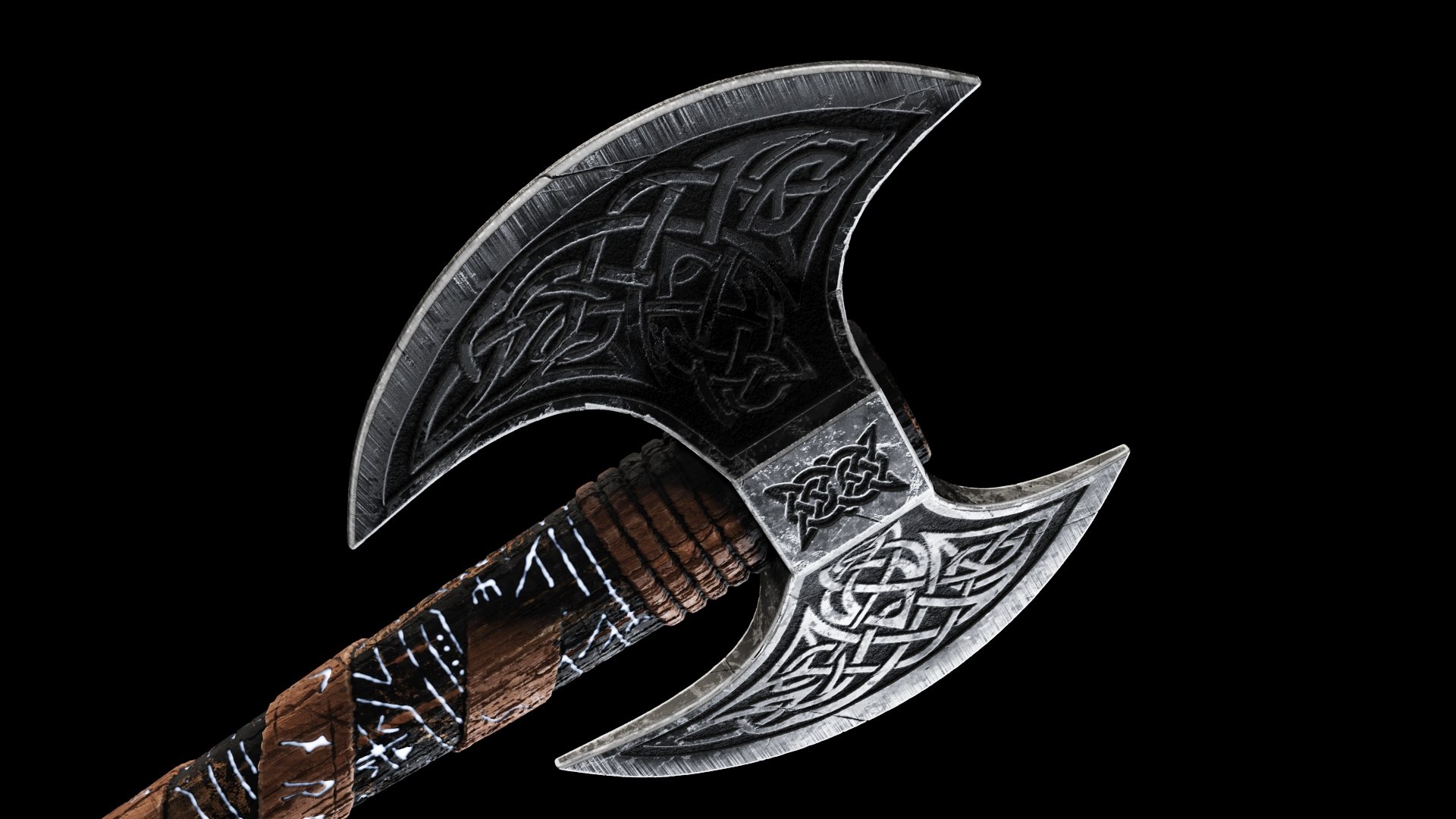 Double Bladed Axe Model - TurboSquid 2213904