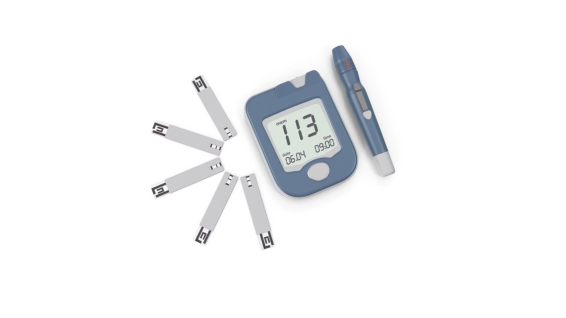 3D Blood Glucose Monitor Set Model - TurboSquid 2022217
