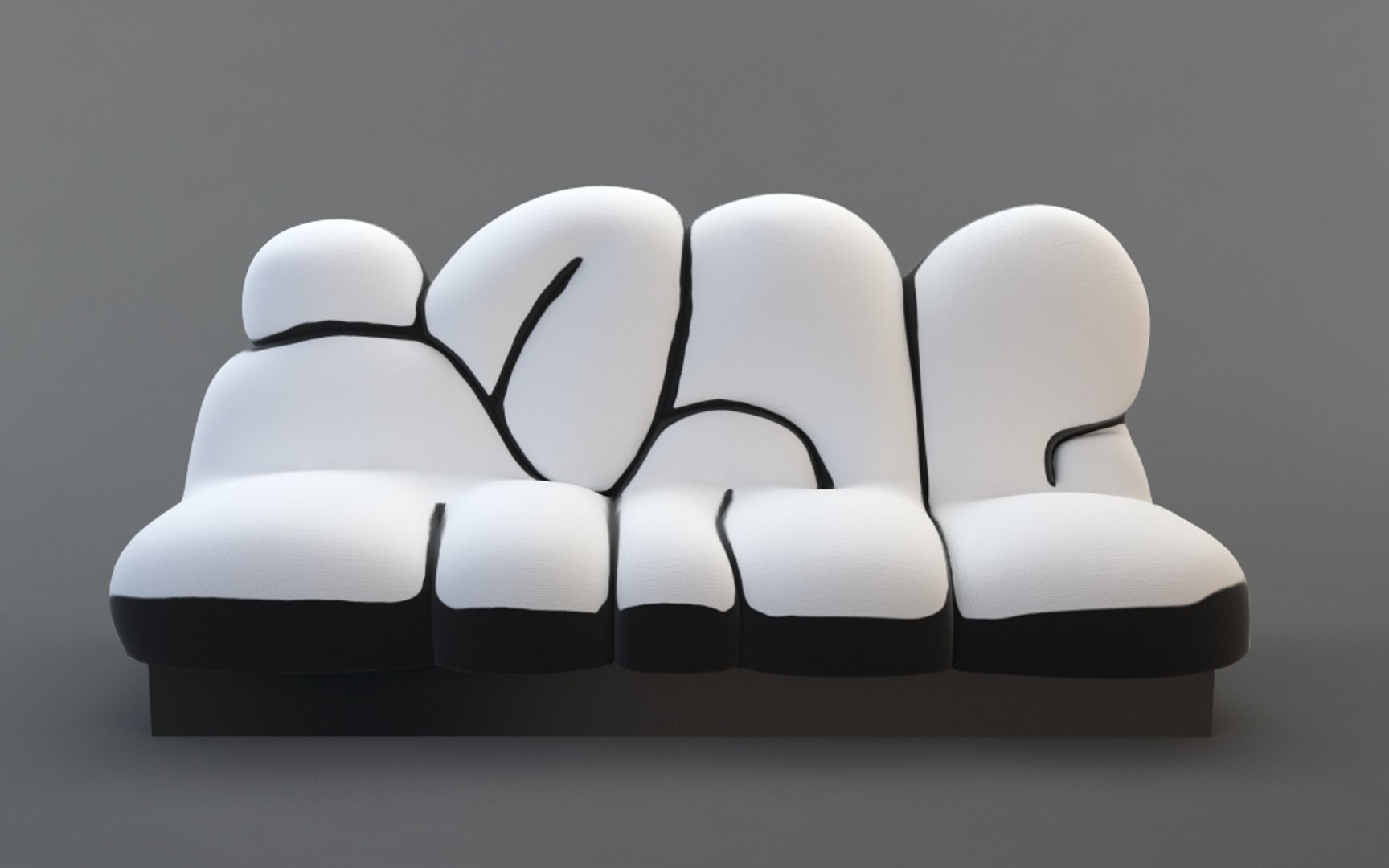 Sofa Graffiti 3d Model