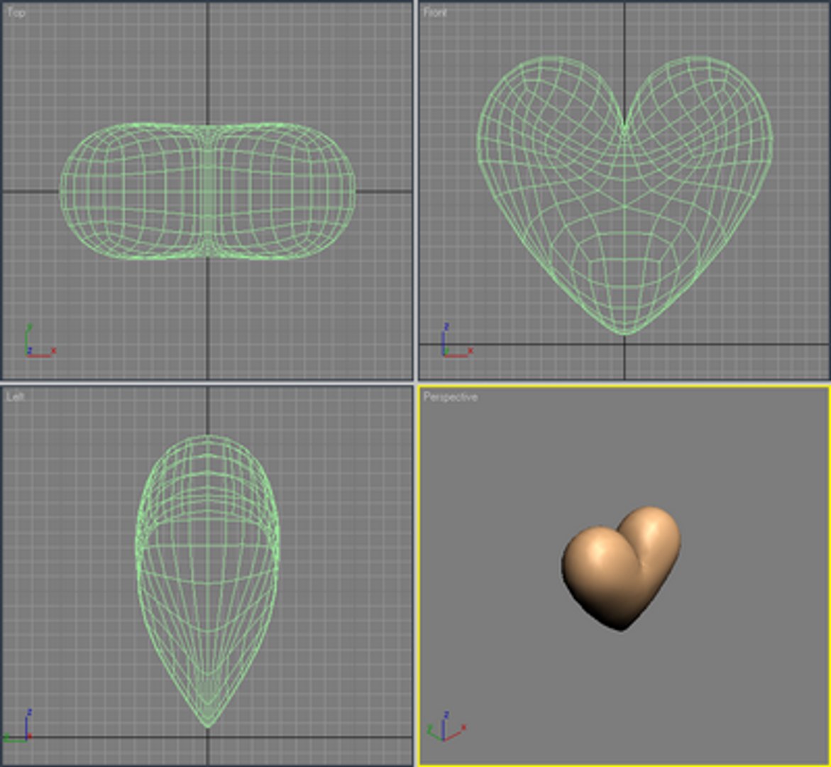 Clean Heart Shape 3d Max