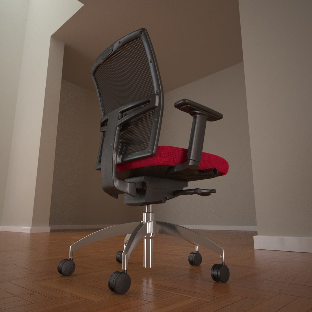 3d mesh office chair model