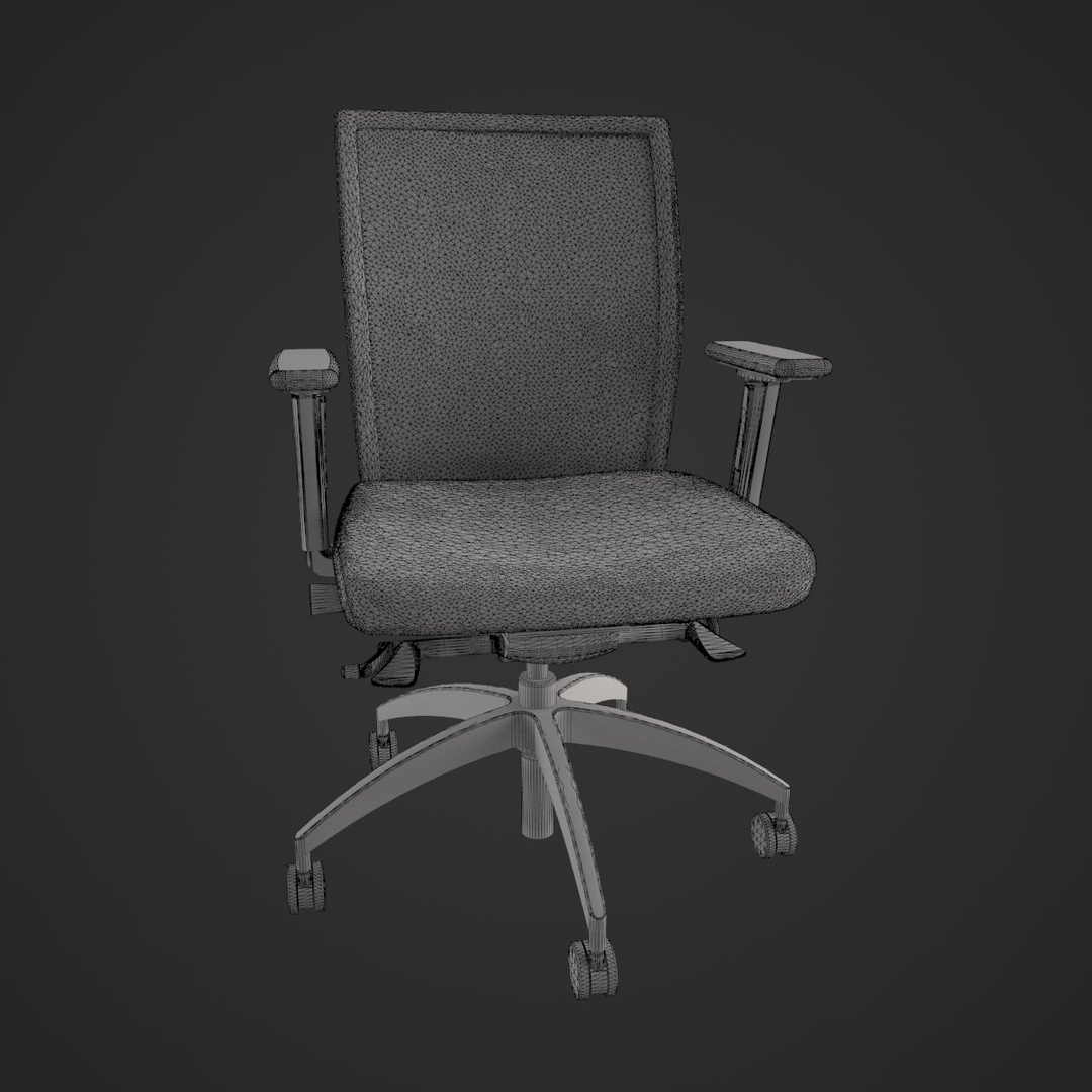 3d mesh office chair model