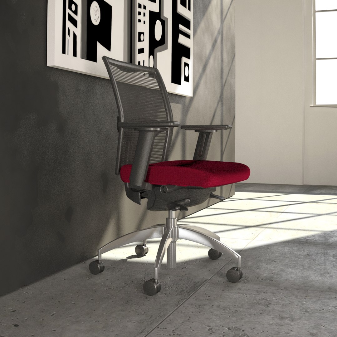 3d mesh office chair model