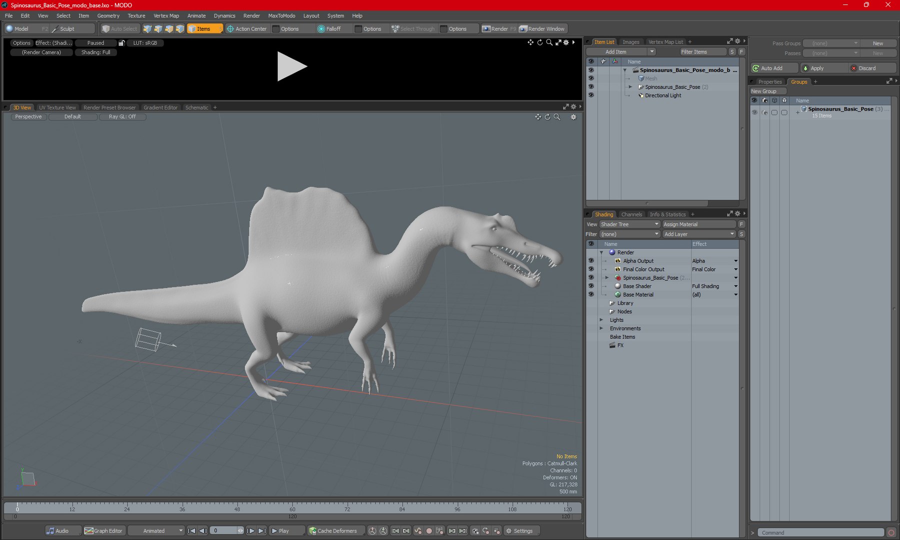 3D Model Spinosaurus Basic Pose - TurboSquid 2269739