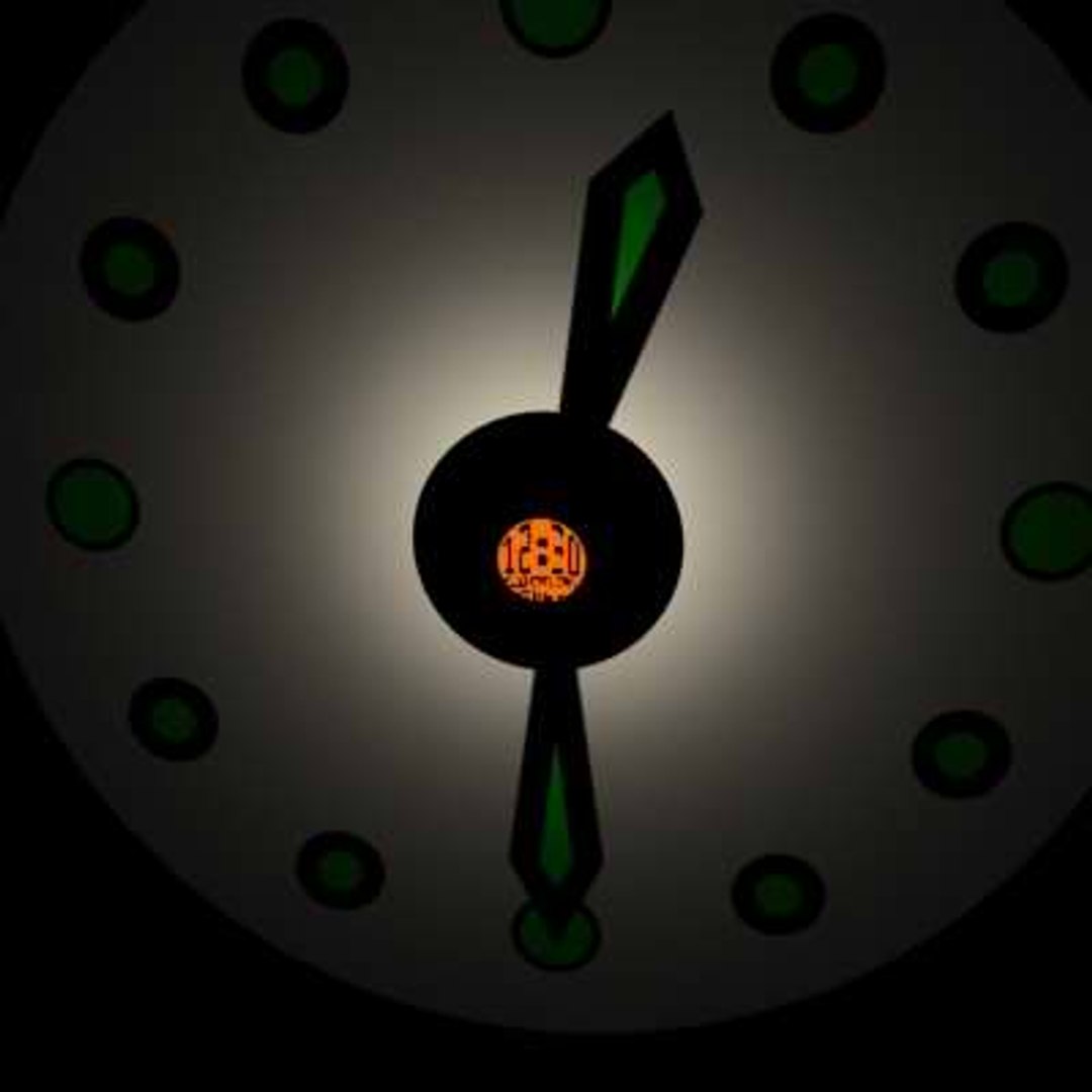 3d clock projecting wall