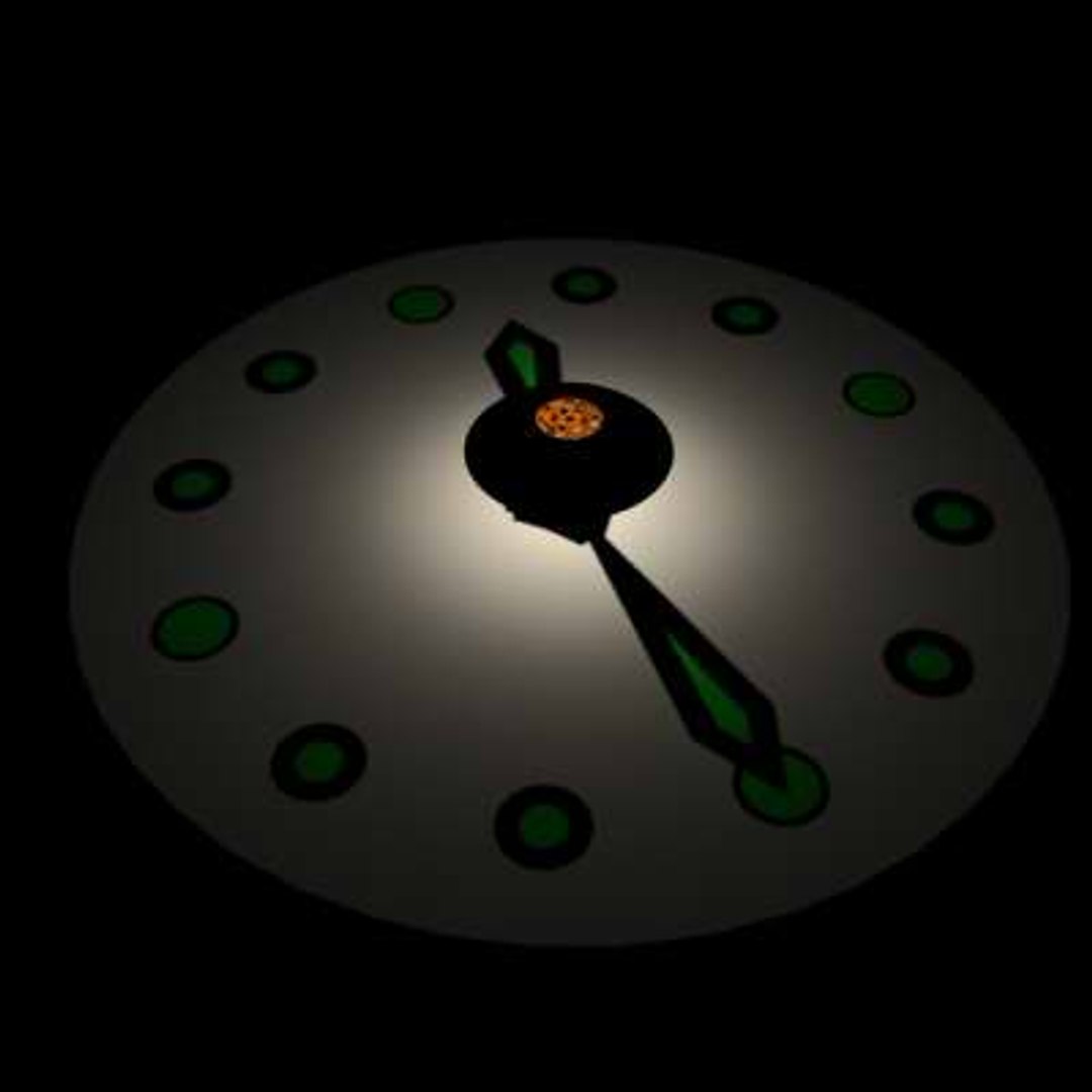 3d clock projecting wall