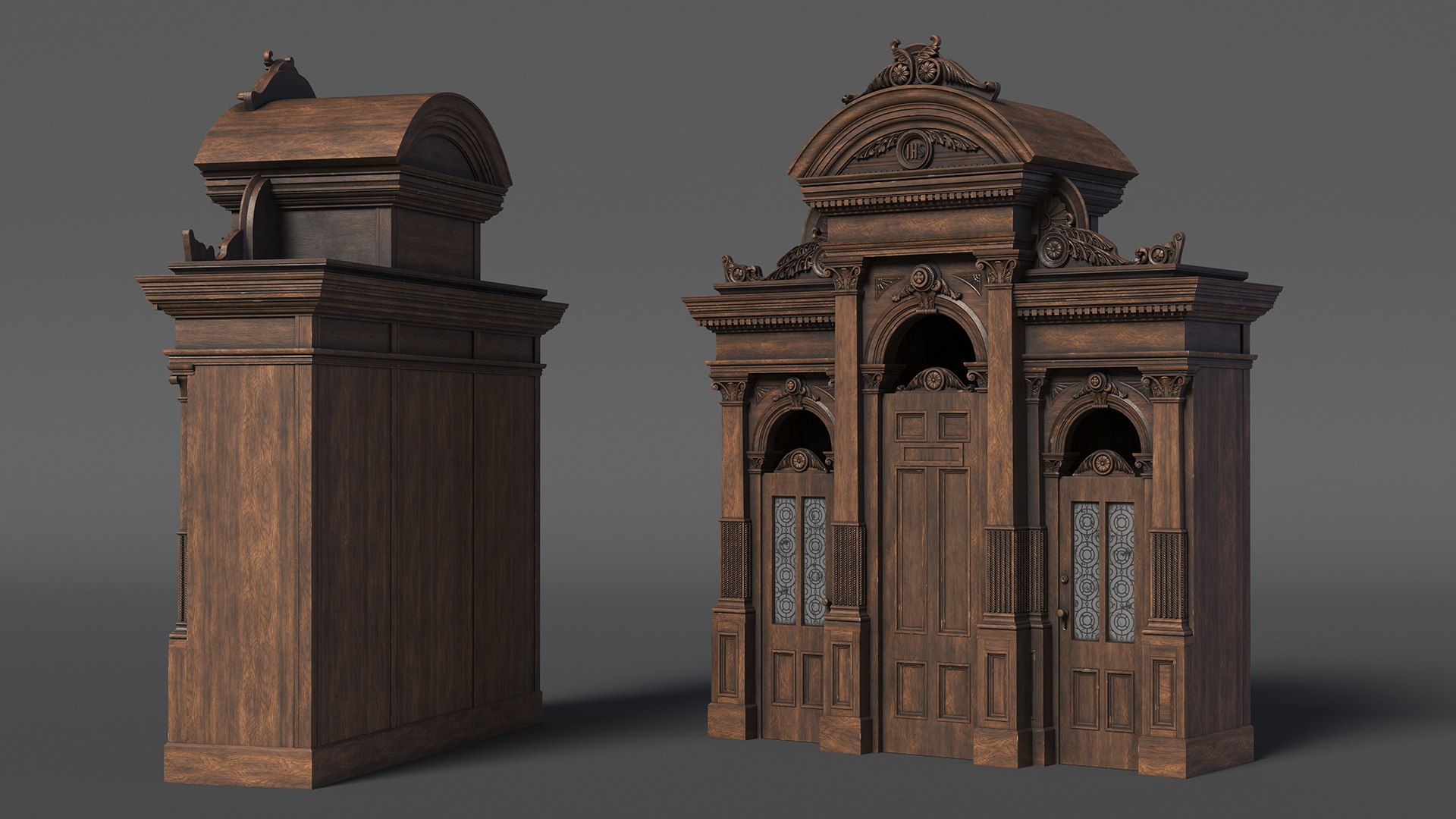 3D Model Confessional Booth - TurboSquid 2279662