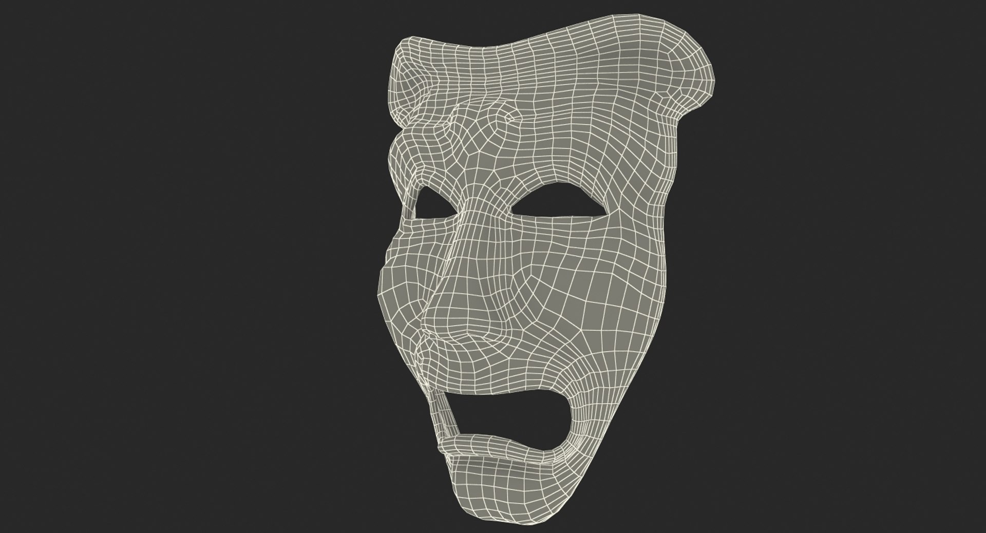 3D Tragedy Theatre Mask - TurboSquid 1292148